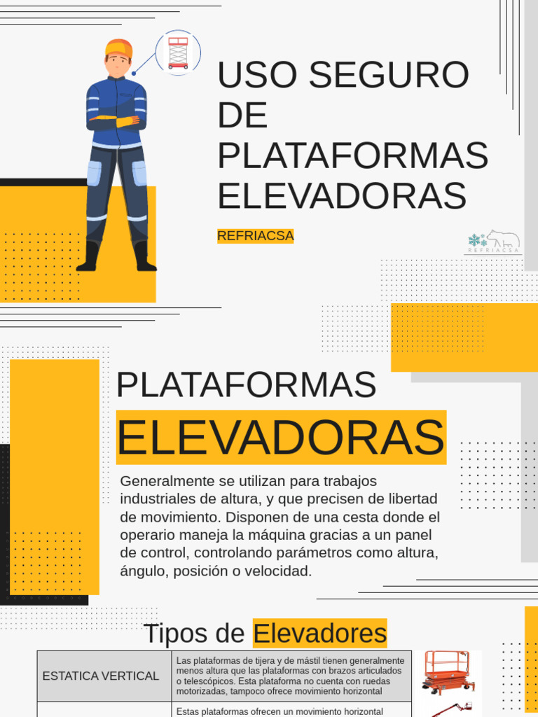 Uso Seguro de Plataformas Elevadoras | PDF