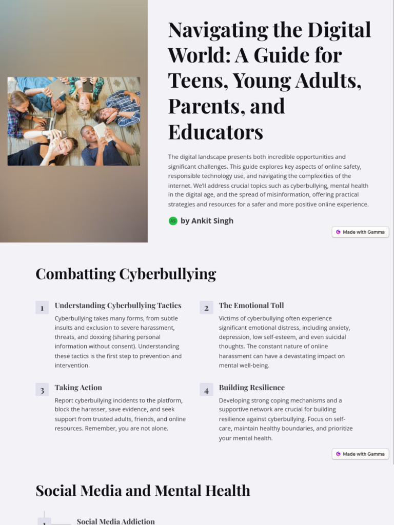 Navigating The Digital World A Guide For Teens Young Adults Parents and ...