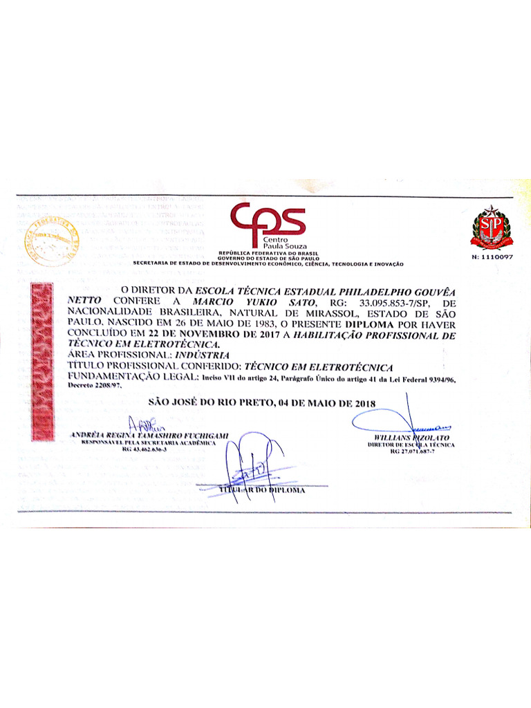 Diploma Eletrotécnica | PDF