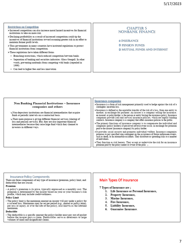 MFI_CH_5[1] | PDF | Investment Fund | Insurance