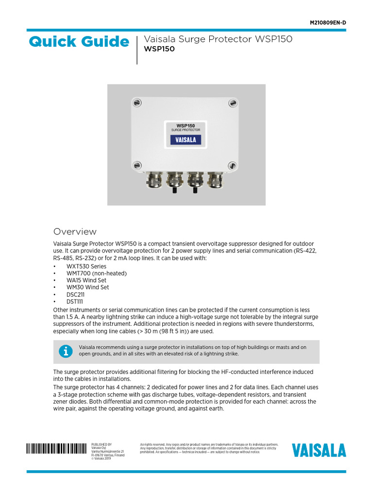 WSP150 Quick Guide in English M210809EN D | PDF | Electrical Wiring ...