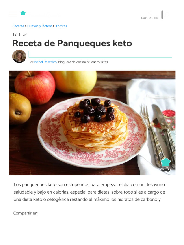 10-Panqueques Keto - Receta MUY FÁCIL | PDF | Tortita | Alimentos