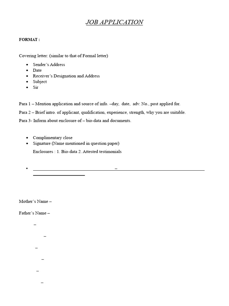 Job Application Guide and Samples | PDF