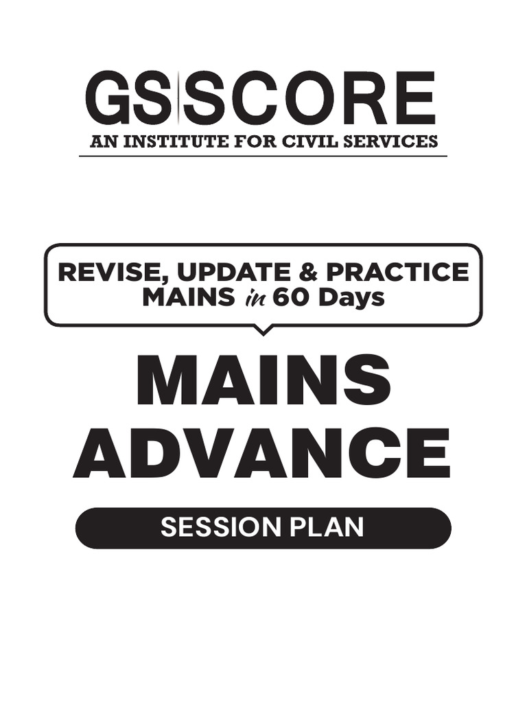 Mains Advance Session Plan | PDF | Oceans | Governance