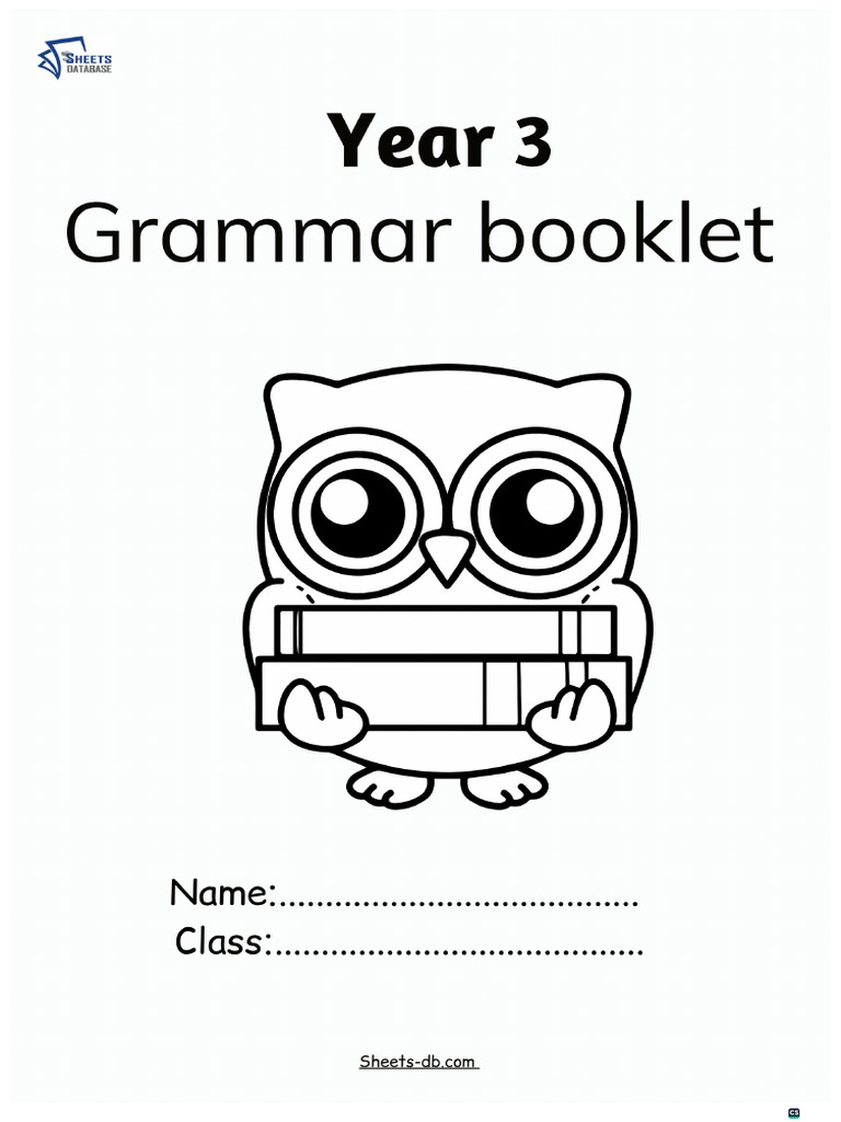 Year 3 Grammar Booklet | PDF