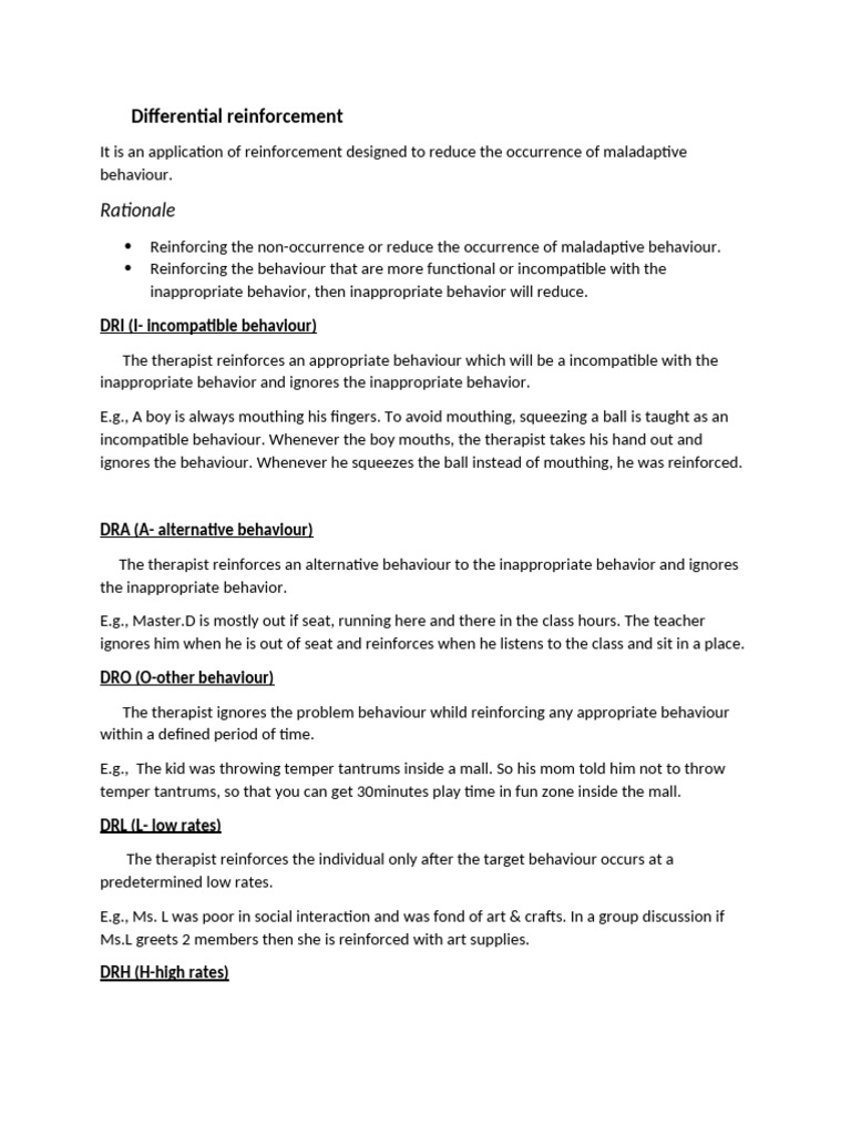 Differential Reinforcements | PDF