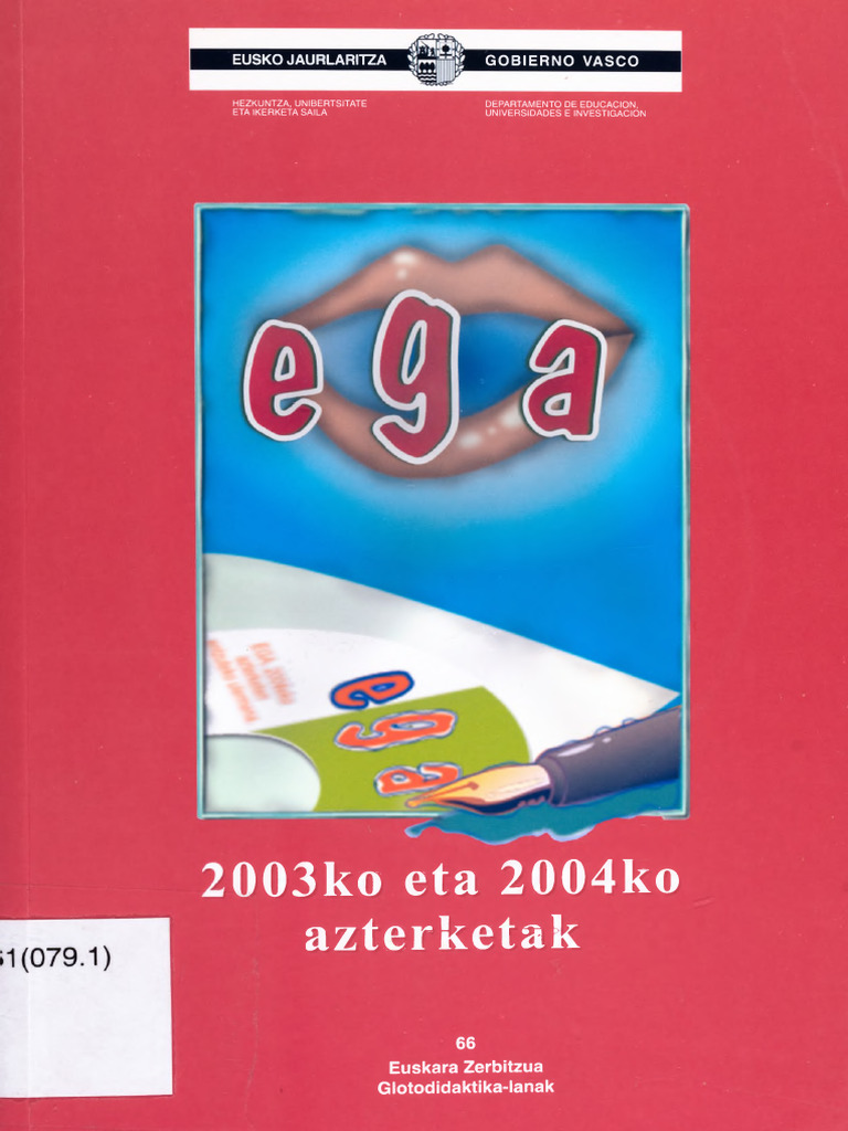 EGA 2003ko Ata 2004ko Azterketak | PDF