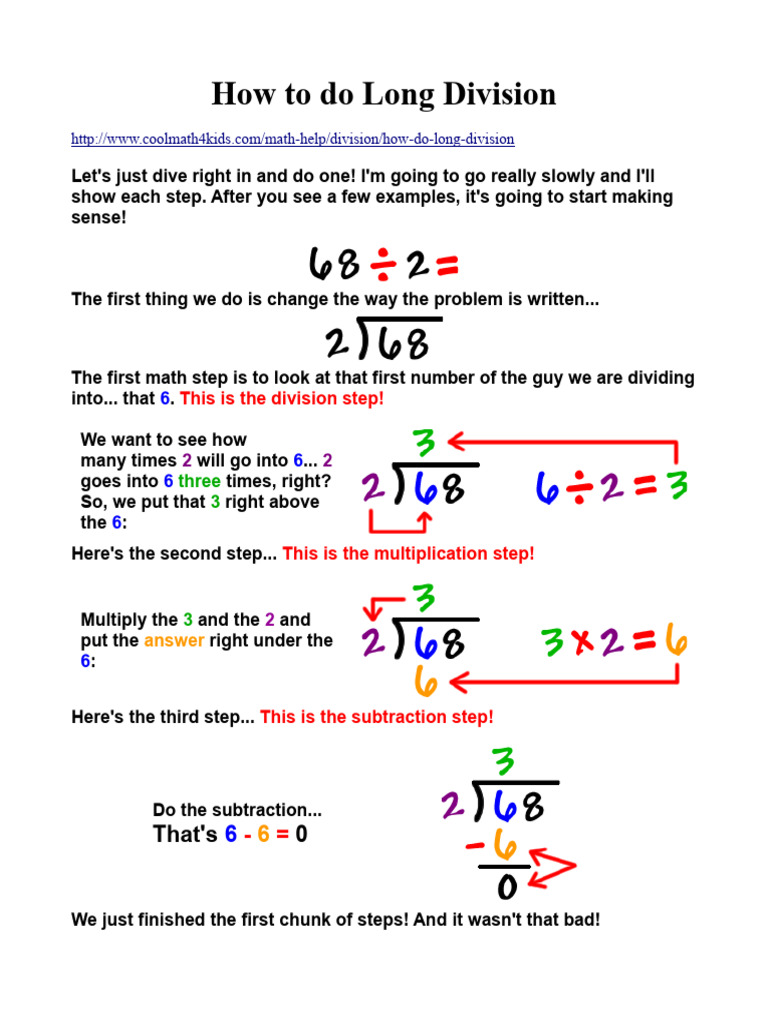 How To Do Long Division | PDF | Multiplication | Abstract Algebra
