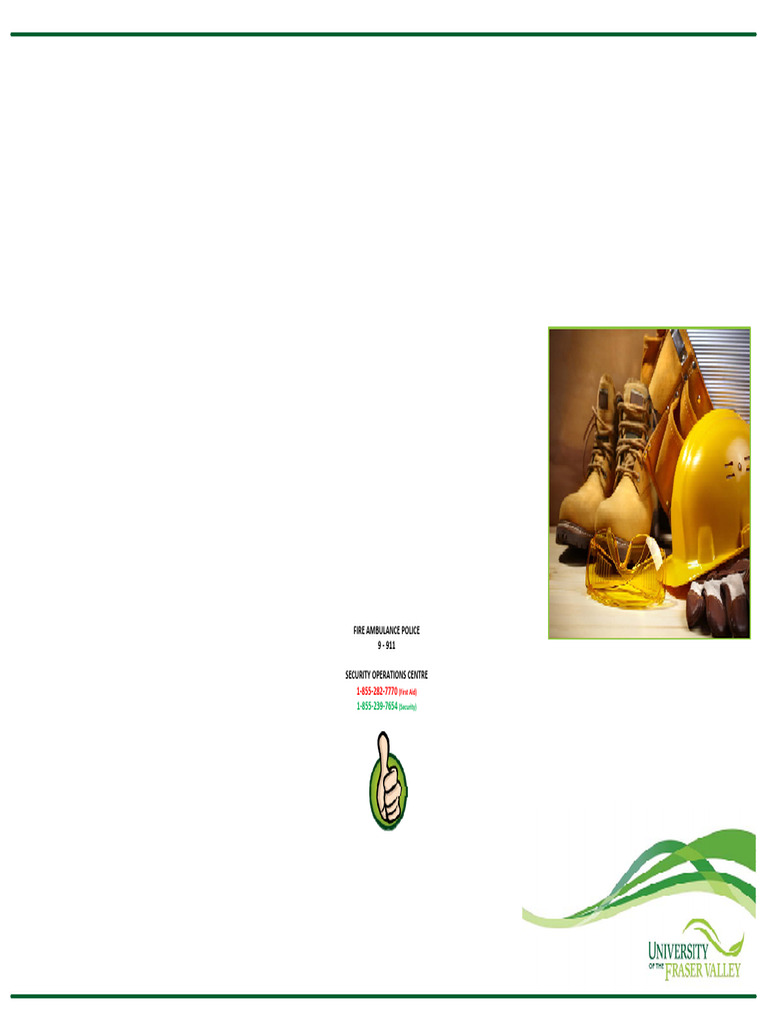 UFV Contractor Safety Requirements Guide | PDF | Waste | Personal ...