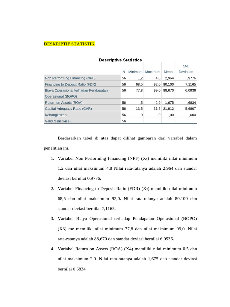 Hasil SPSS Word | PDF