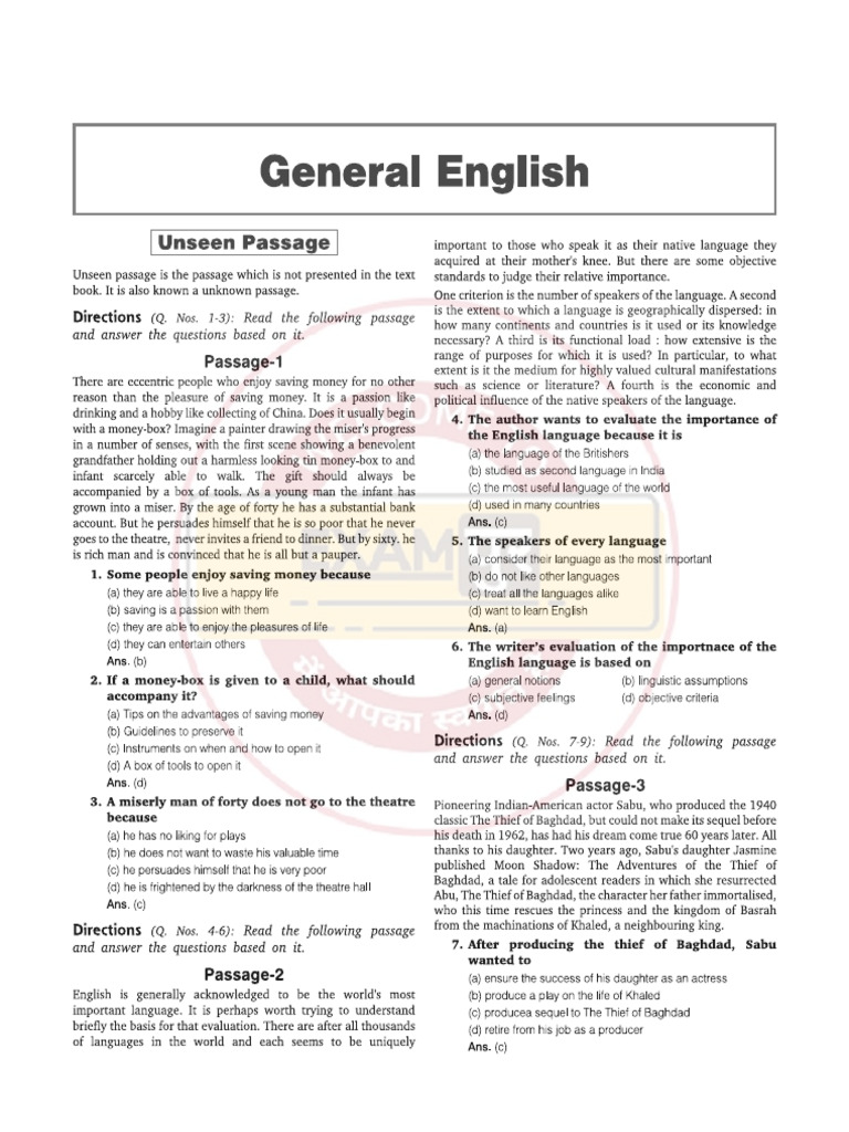General English | PDF