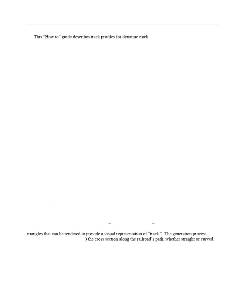 Dynamic Track Profiles Guide for Open Rails | PDF | Texture Mapping | Xml
