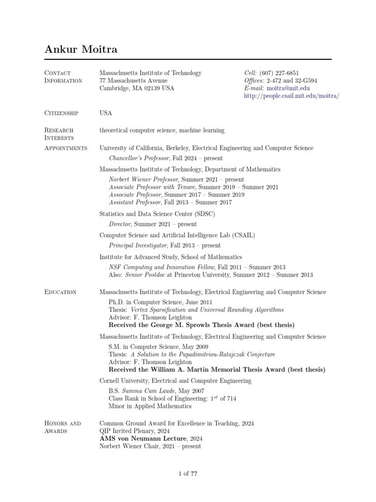 CV-1 | PDF | Machine Learning | Discrete Mathematics