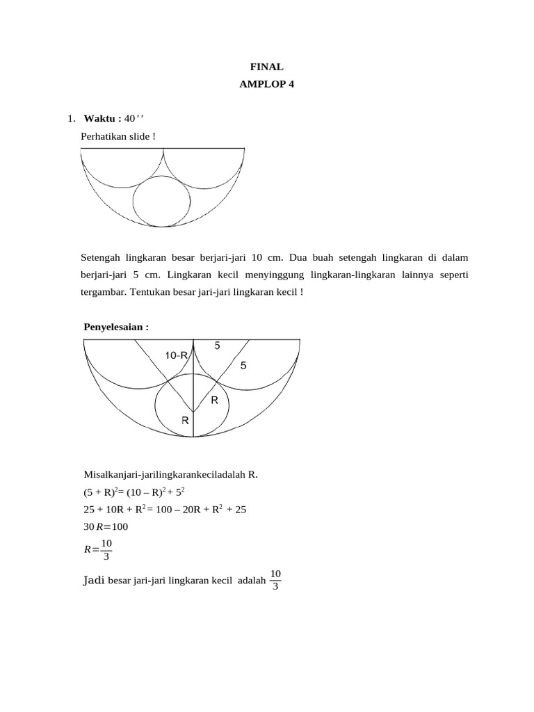 Penyelesaian Amplop 4 | PDF