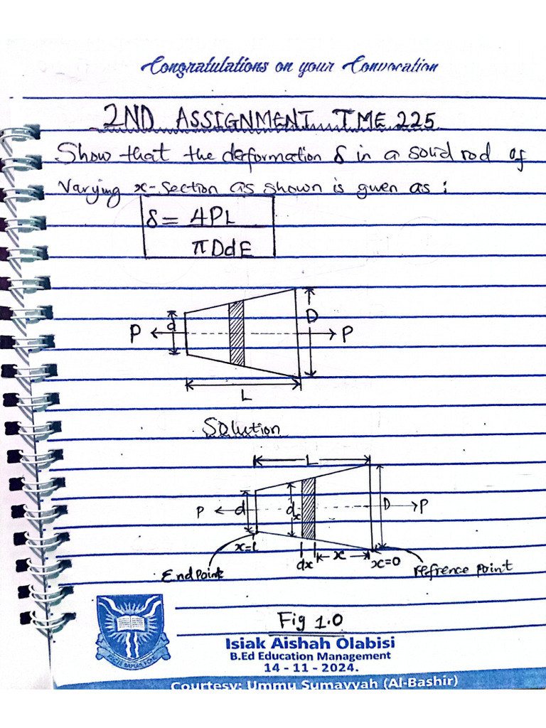 Tme 225 2nd Assignment Solution | PDF