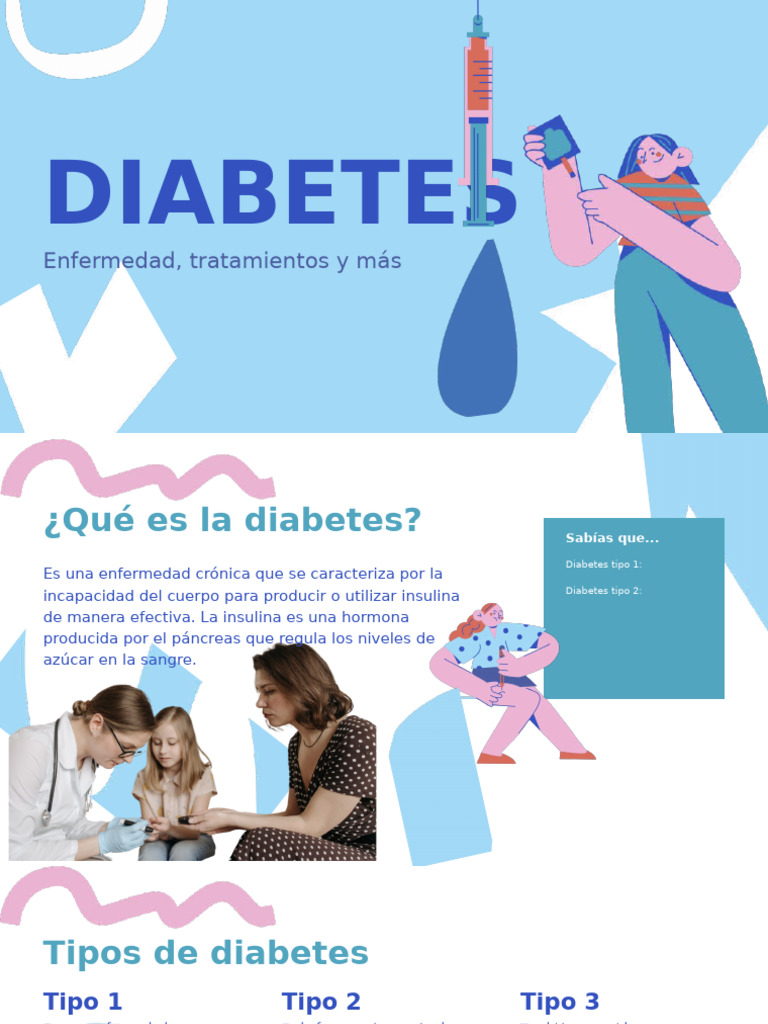 Presentación Informativa Diabetes Ilustrado Blanco Azul (1) | PDF ...