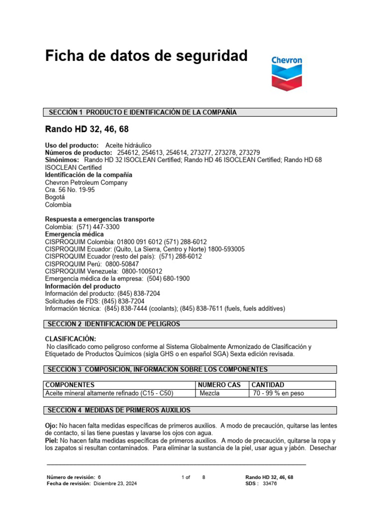 RANDO HD 32,46.68 | PDF | Combustión | Solubilidad