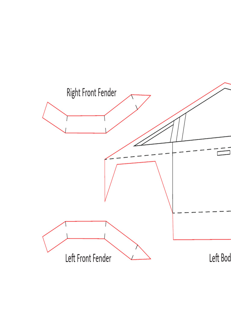 HAZI TECH CyberTruck Plan A4 Print | PDF