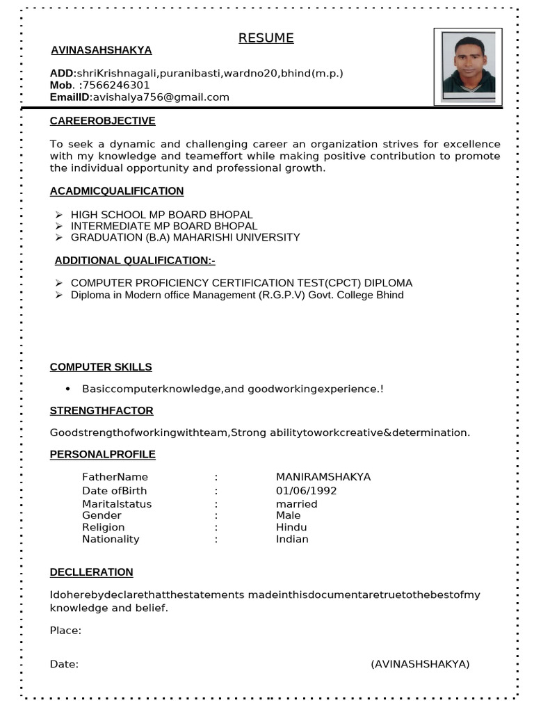 Avinash Resume | PDF
