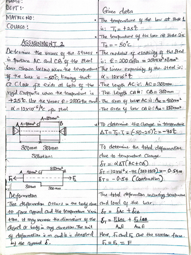 Tme 225 Second Assignment Solution Ii | PDF