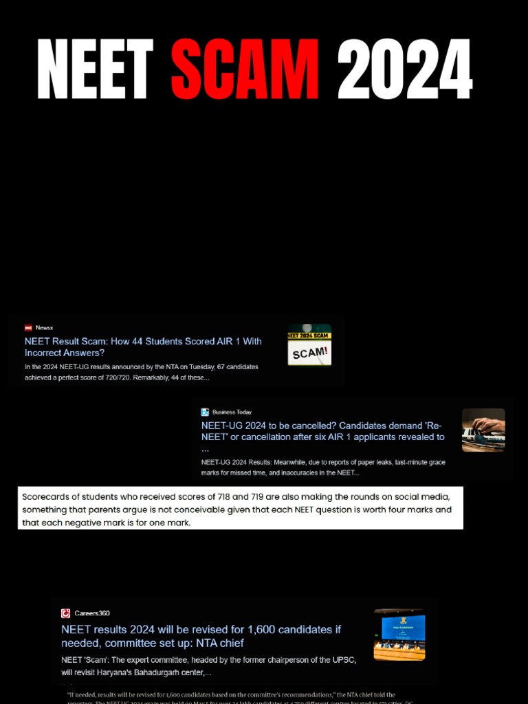 Neet Scam 2024 | PDF