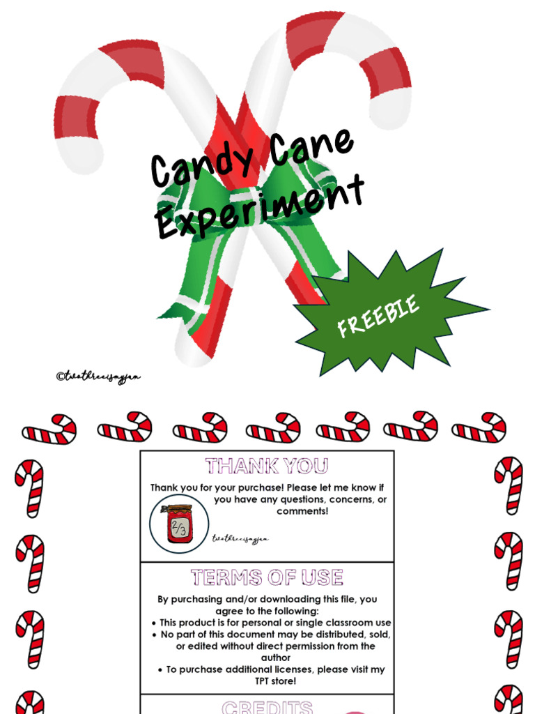 Christmas Candy Cane Experiment Guide | PDF