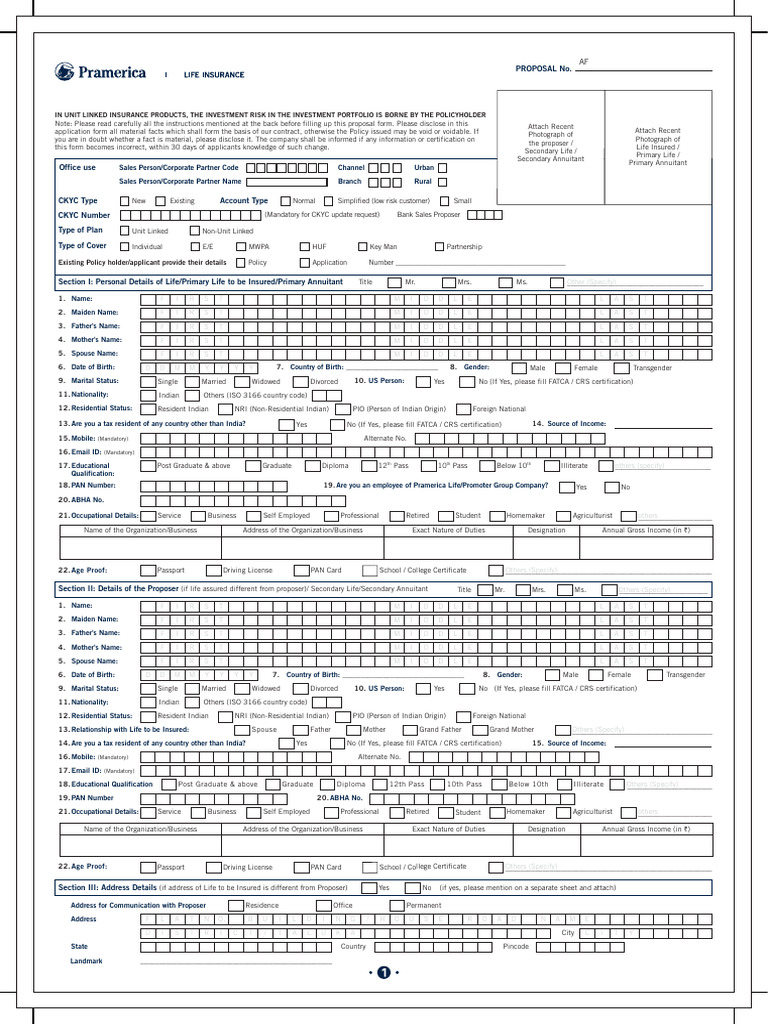AF_Proposal_ Form_English_FEB_2024_V22 | PDF | Insurance | Life Insurance