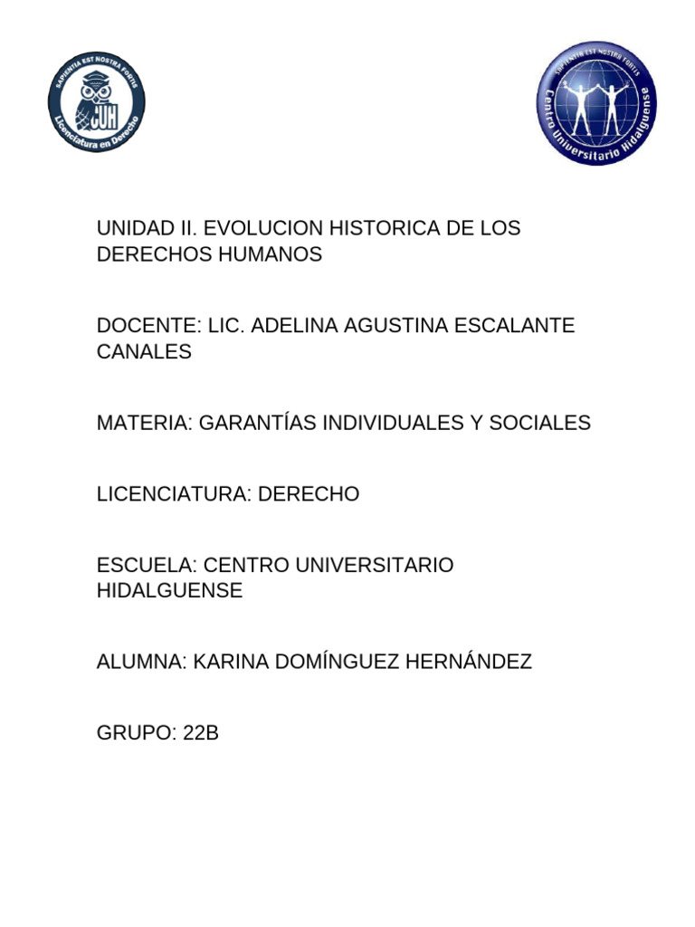 Unidad 2.docx Corregido | PDF | Ley común | Dignidad