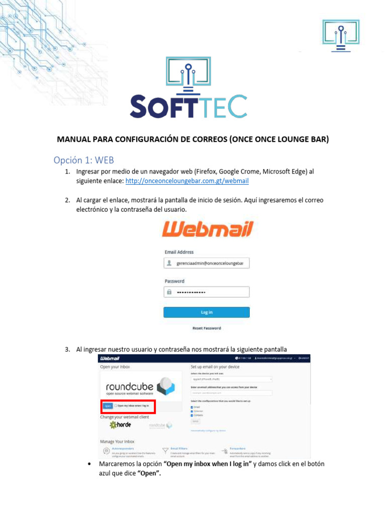 Manual Configurar Correos | PDF