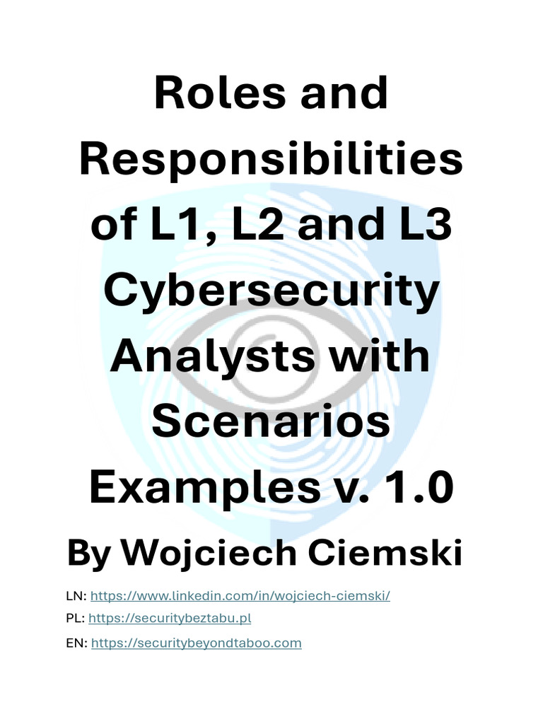 Roles and Responsibilities of L1, L2 and L3 With Scenarios | PDF ...
