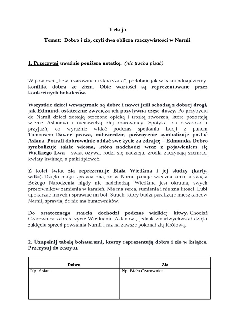 Lekcja 28 Kl. 4 | PDF