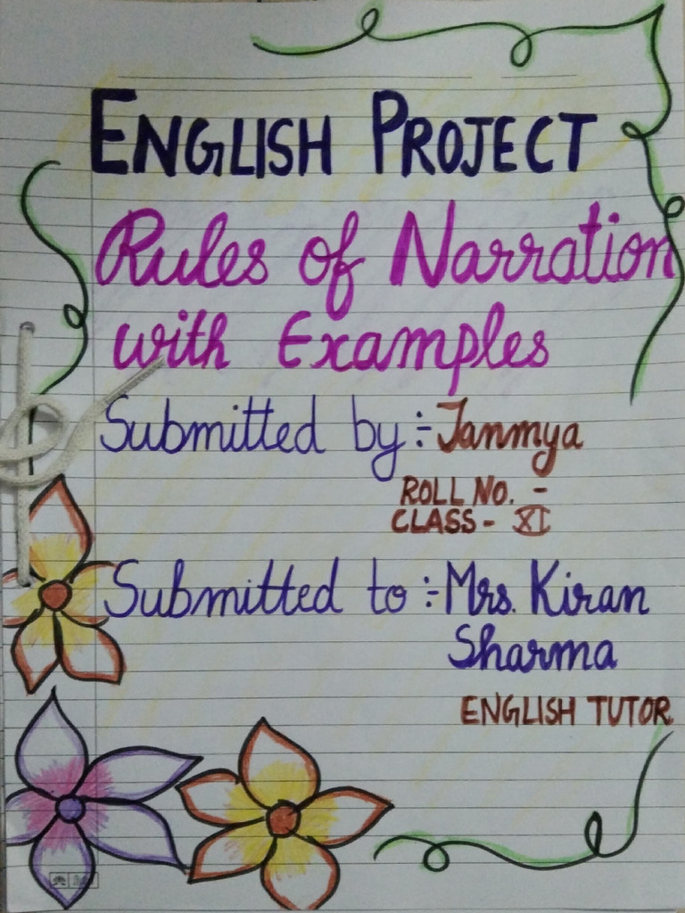 Rules of Narration With Examples | PDF