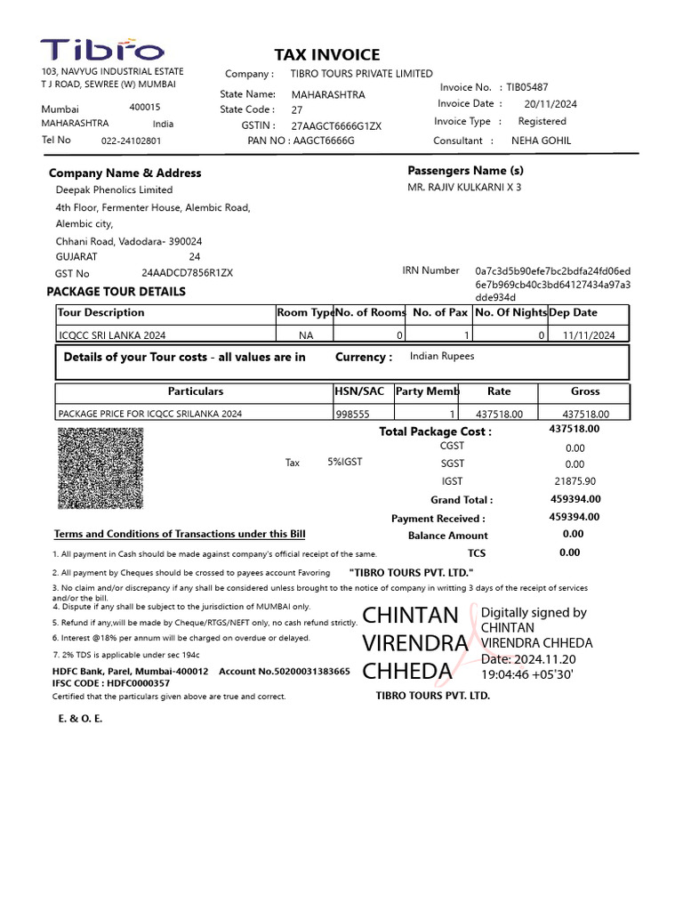 DEEPAK PHENOLICS | PDF | Payments | Money