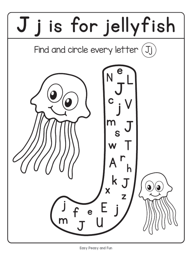 Find The Letter J Worksheets | PDF