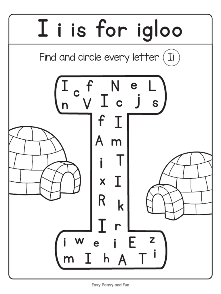 Letter Finding Activity for Kids | PDF