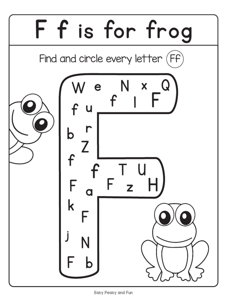 Find and Circle Letter F Activity | PDF