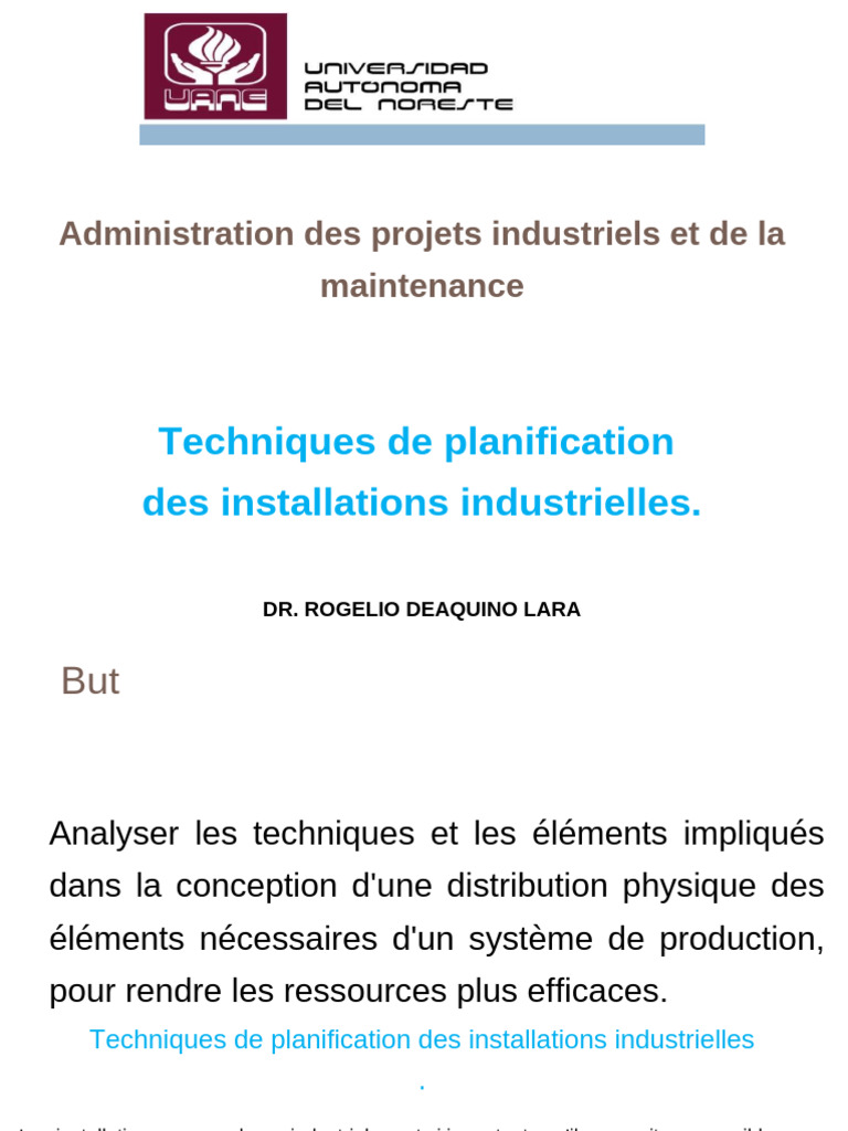 Techniques de planification industrielle | PDF | Usine | Planification