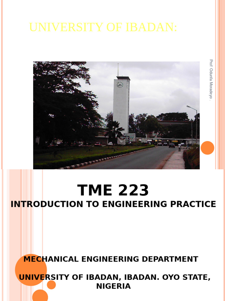 TME 223 Introduction To Engineering Practicee - Course Compact | PDF ...