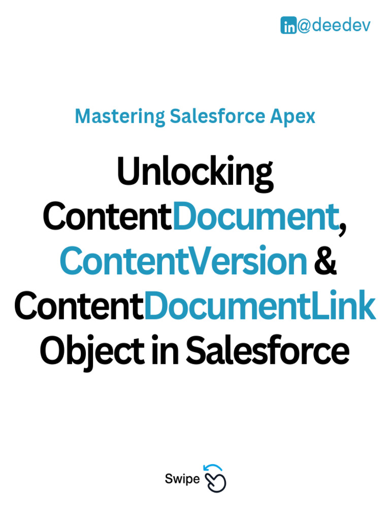 Content Document and Content Document Version in Apex 1737259813 | PDF