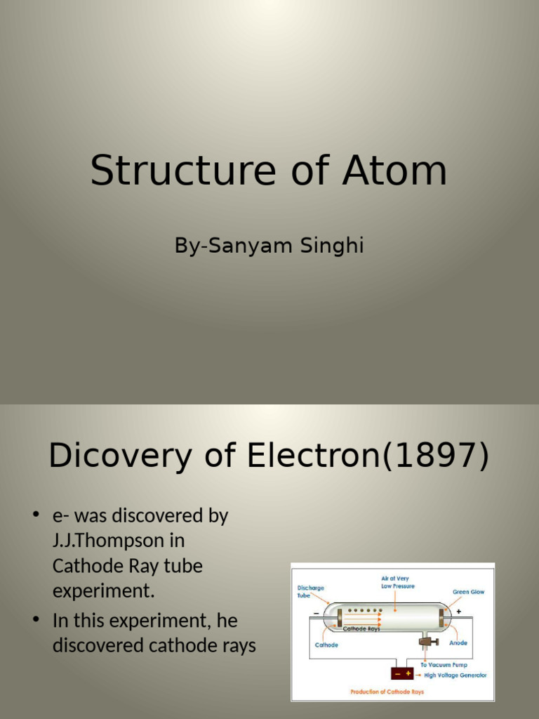 Structure of Atom | PDF