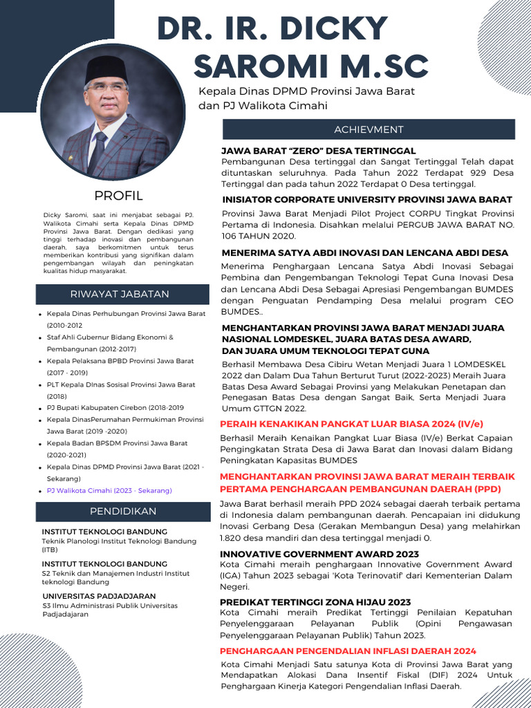 Prestasi dan Peran Dr. Dicky di Jabar | PDF
