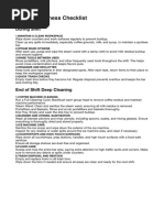 Daily Sanitation Checklist Template | PDF