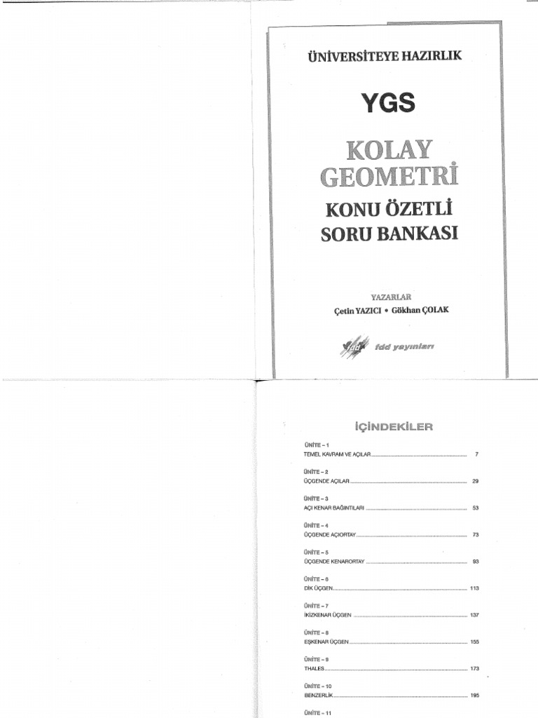 fdd - ygs kolay geometri k.ö s.b | PDF