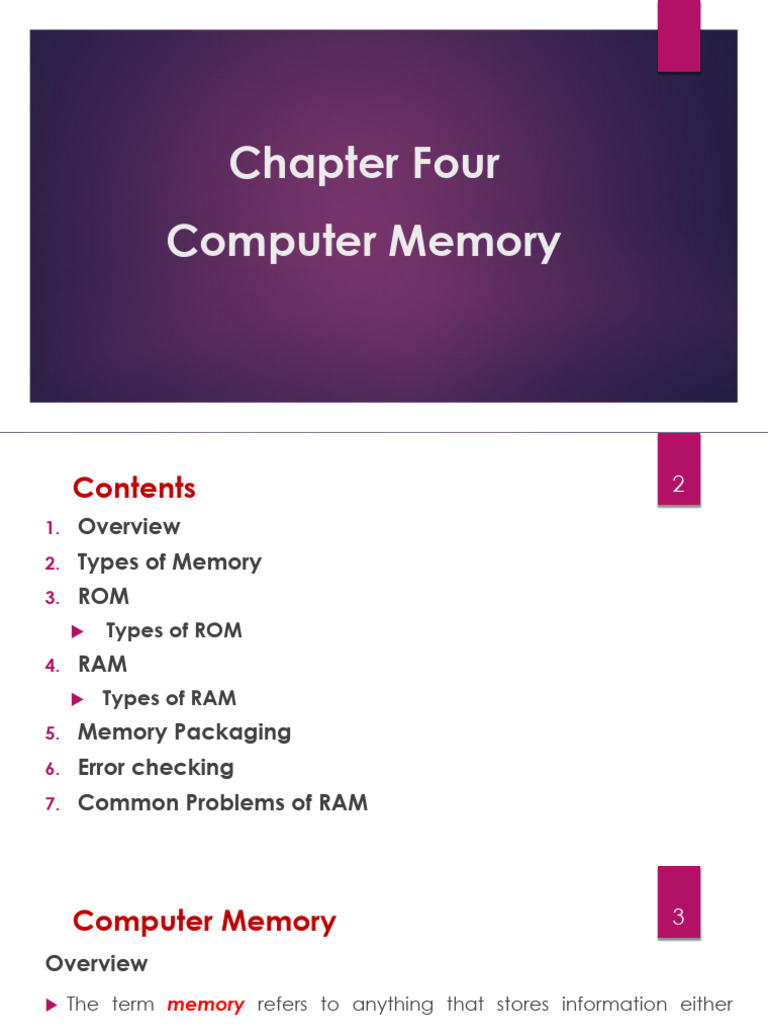 Understanding Computer Memory Types | PDF | Random Access Memory | Dynamic Random Access Memory