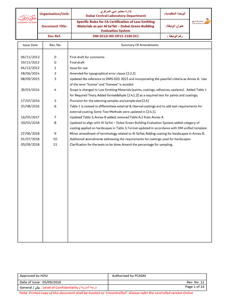 Low Emitting Materials Certification Rules | PDF | Volatile Organic ...