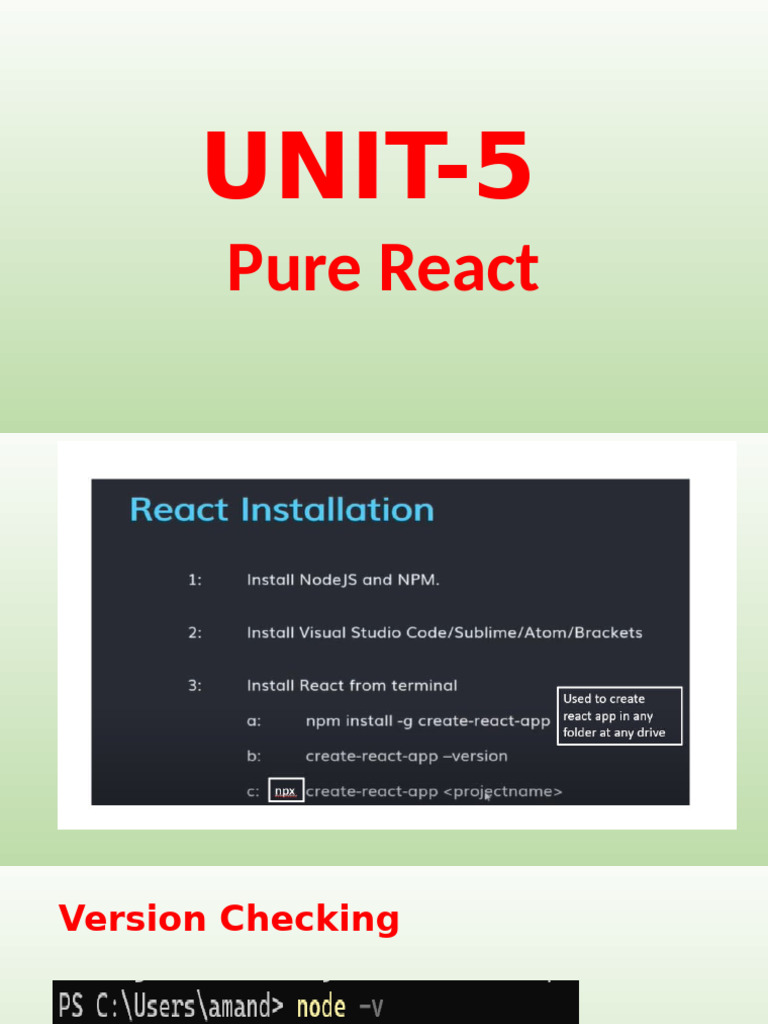Unit5 Pure React | PDF | Document Object Model | Java Script