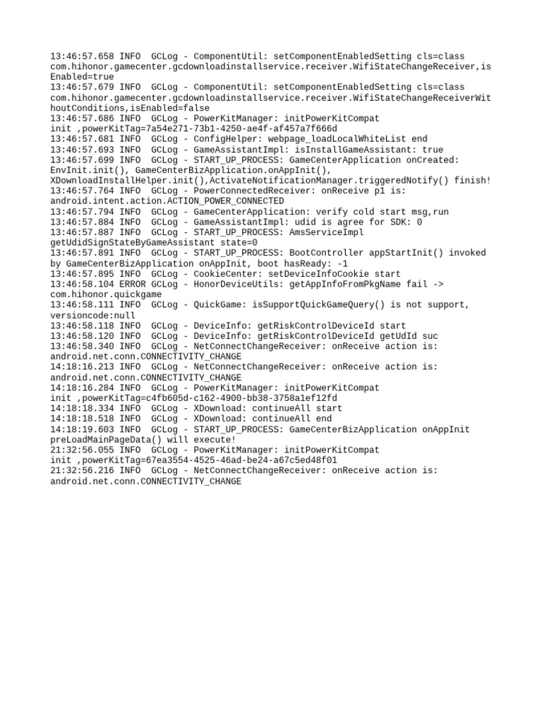Game Center App Log Insights | PDF