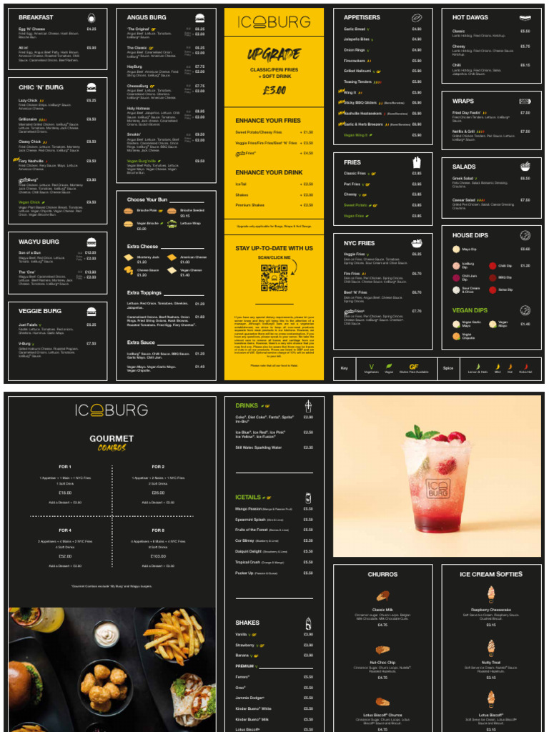 Preston IceBurg Digitial Menu | PDF | Sauce | French Fries