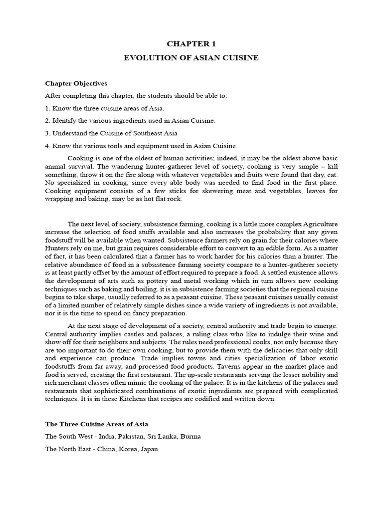 Evolution of Asian Cuisine Overview | PDF | Curry | Cuisine