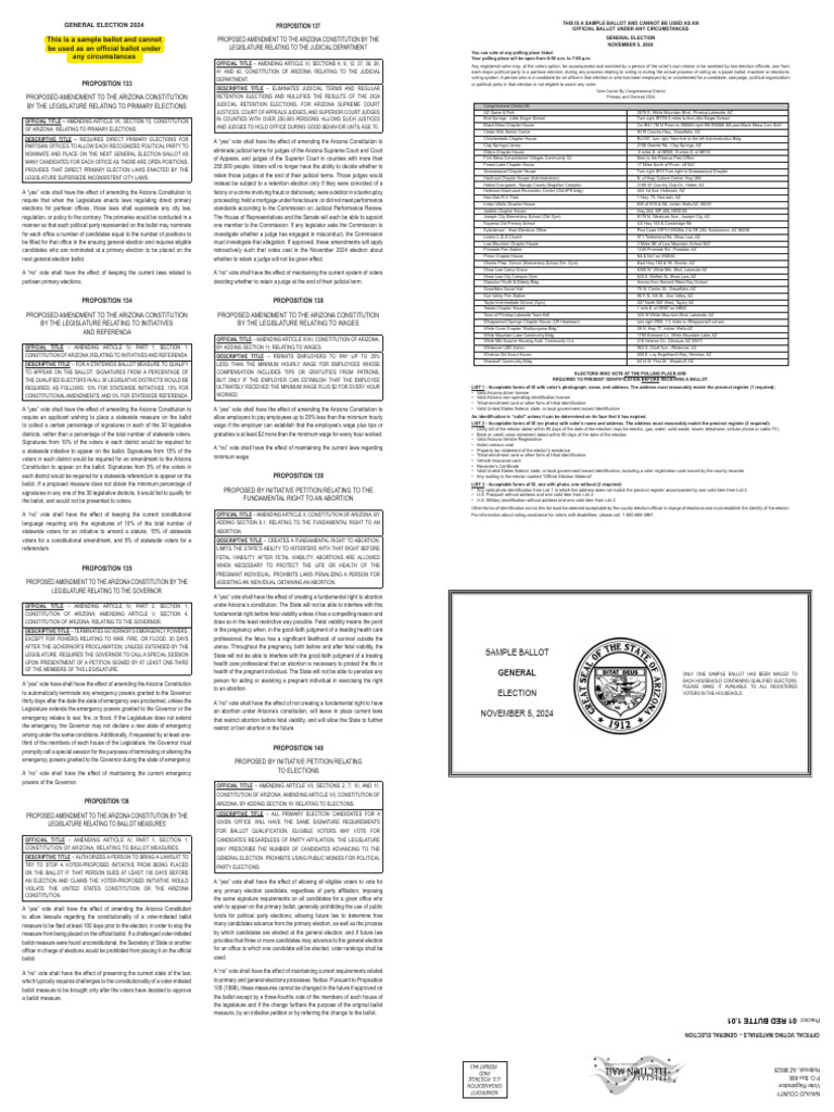 Sample Ballots GE2024 | PDF | Elections | Identity Document